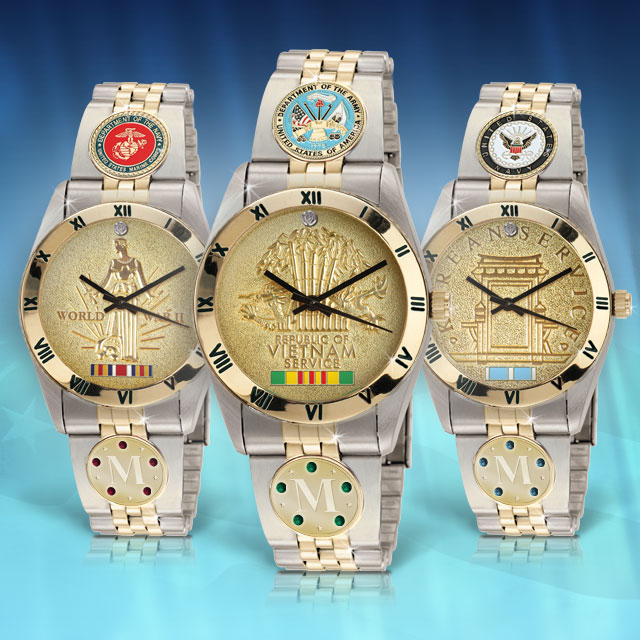 U.S. Military War Veterans Birthstone Watches | Vetcom.comPersonalized ...