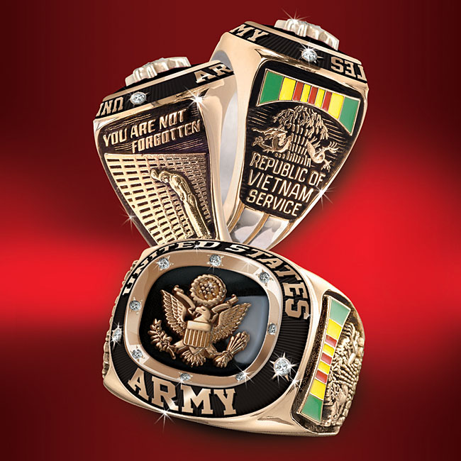 Military War Veteran Birthstone Rings | Vetcom.com | Personalized ...