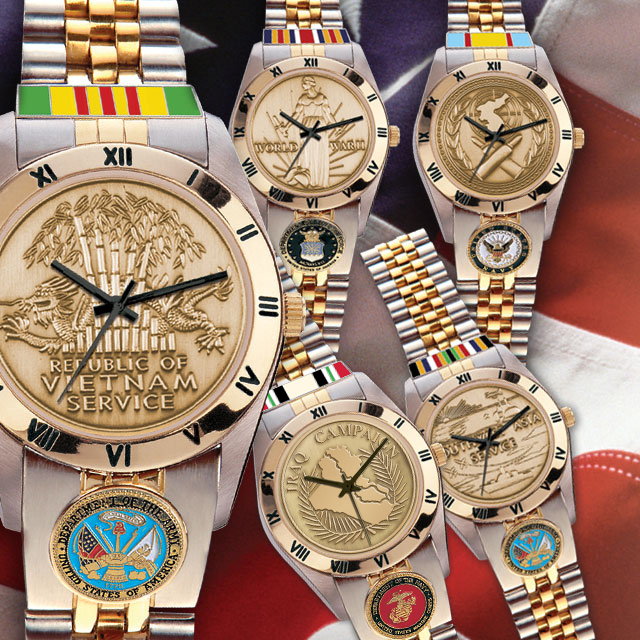 U.S. Veterans Service Medal Watches | Vetcom.comPersonalized Military ...