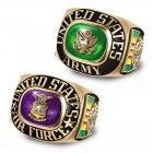 Vietnam War Service Center Birthstone Ring | Vetcom.com | Personalized ...