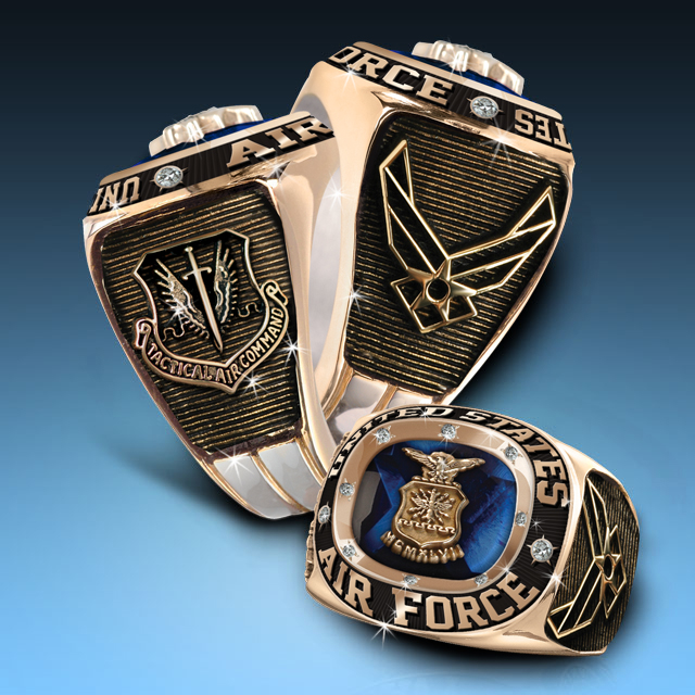 U.S. Air Force Career Service Birthstone Rings | Vetcom.com ...