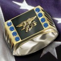 Emblems of Gold Military Birthstone Rings | Vetcom.com | Personalized ...