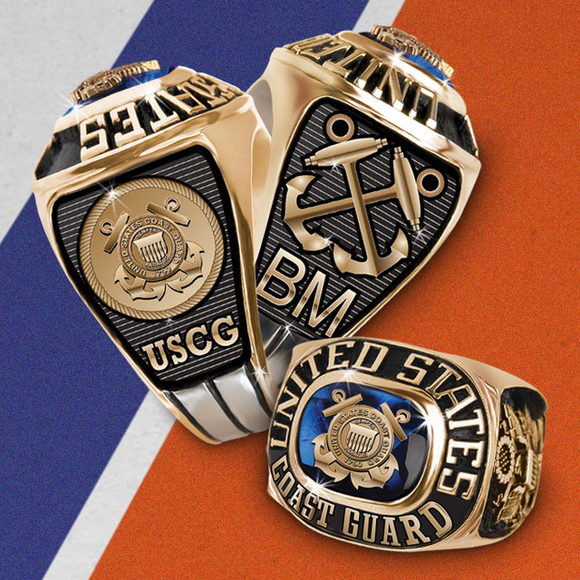 U.S. Coast Guard Career Service Rings | Vetcom.com | Personalized ...