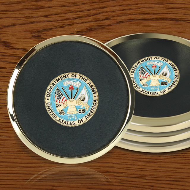 U.S. MILITARY COASTER SET | Vetcom.comPersonalized Military Gifts ...