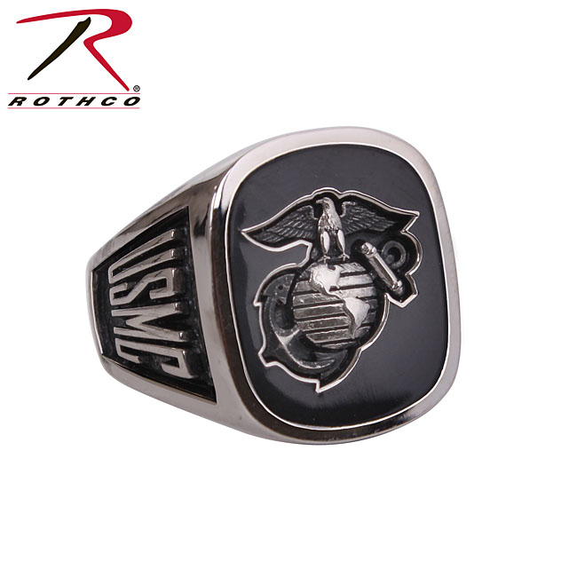 USMC Black Onyx Military Ring | Vetcom.com | Personalized Military ...